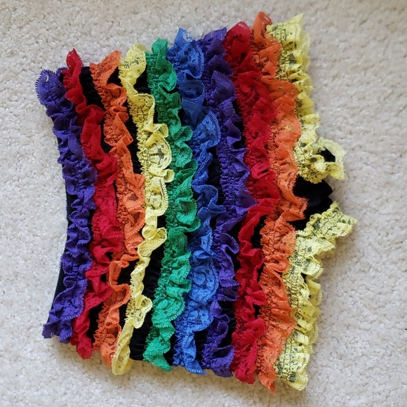 Costumes | Rainbow Lace Frilly Shorts Bloomers Great For Dance Or ...
